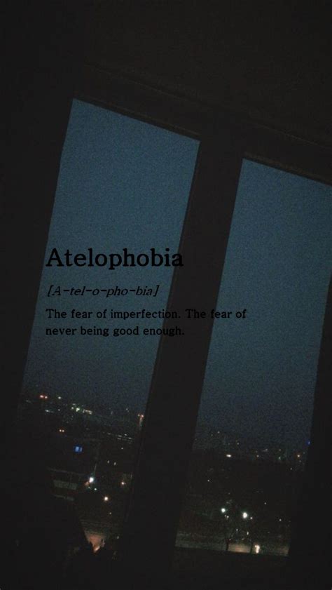 Atelophobia Words That Describe Feelings Aesthetic Words Definition