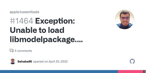 Exception Unable To Load Libmodelpackage Cannot Make Save Spec · Issue 1464 · Apple