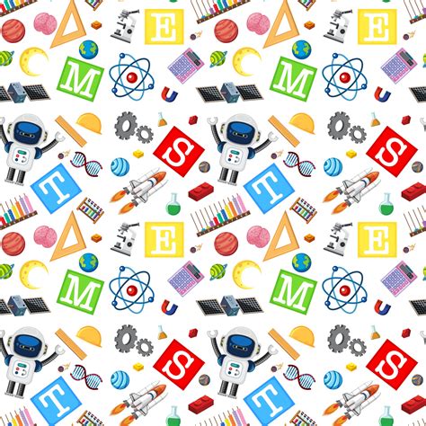Colourful Stem Education Seamless Background 2978620 Vector Art At Vecteezy