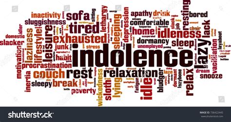 Indolence Word Cloud Concept Vector Illustration Stock Vector Royalty