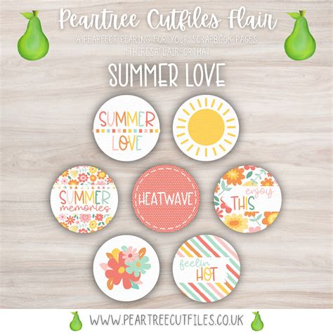 Summer Love Flair Peartree Cutfiles