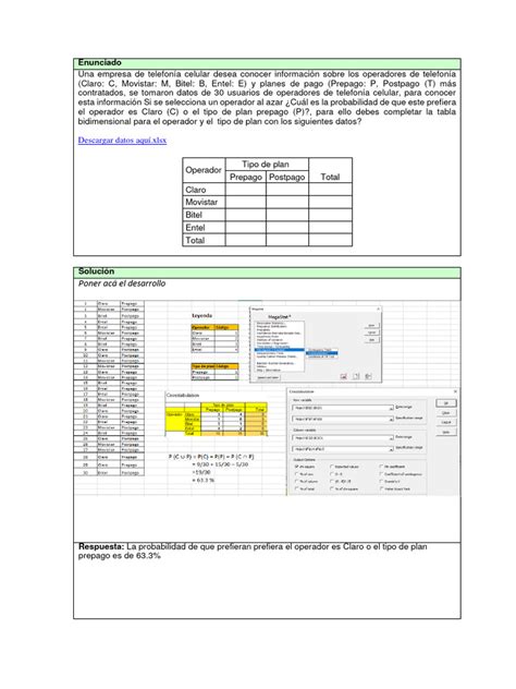 Enunciado Descargar Datos Aquí Pdf Industrias De Servicio