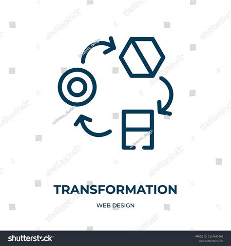 Transformation Icon Linear Vector Illustration Web Stock Vector