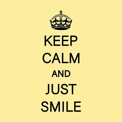 Keep Calm And Just Smile Vector 25367255 Vector Art At Vecteezy
