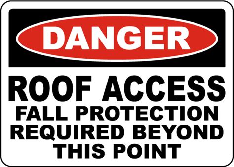 Fall Protection Required Beyond This Point Sign Claim Your 10 Discount