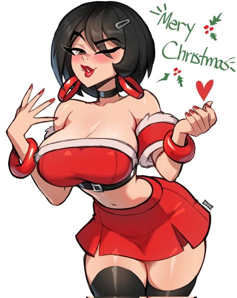 Rule 34 Big Breasts Black Hair Breasts Christmas Evie Fortnite