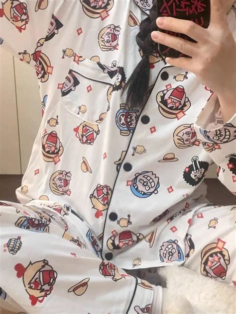 One Piece Anime Couple Pajamas Loungewear Set One Piece Store