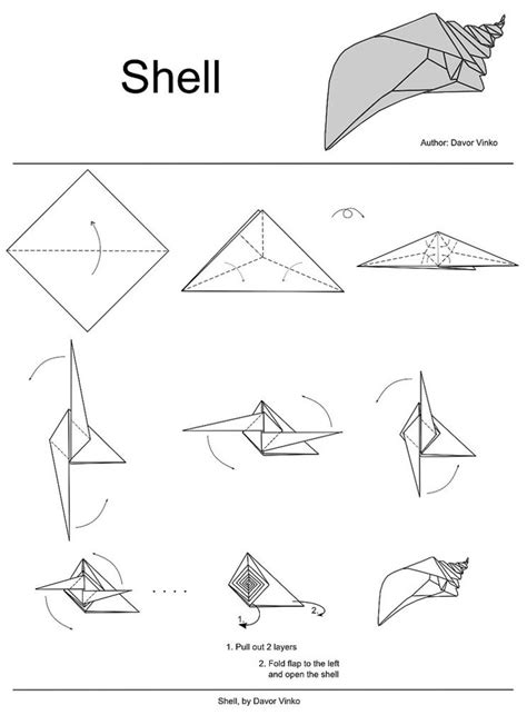 Shell Origami Diagrams