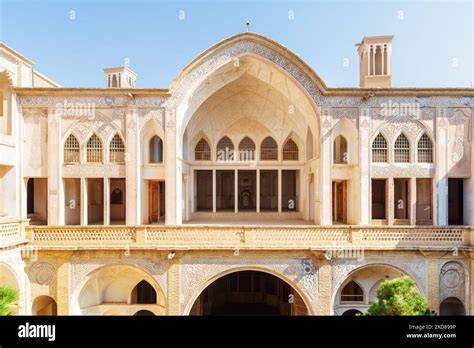Beautiful View Of Upper Floor Of Abbasi Historical House In Kashan