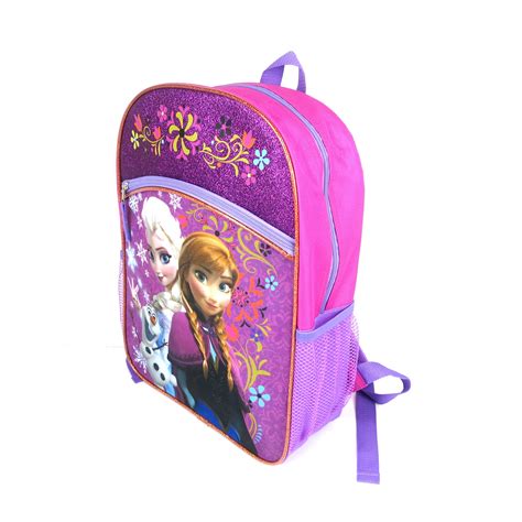 Disney Frozen Elsa Anna Olaf Girls Purple Pink Backpack Beauty