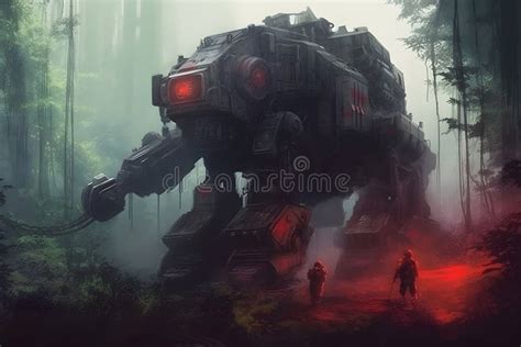 New Robotic Technologies Combat Drones Neural Network Ai Generated Stock Illustration