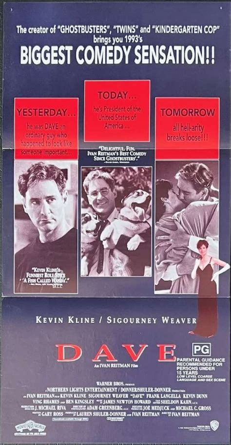 All About Movies Dave Poster Original Daybill 1993 Kevin Kline