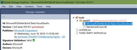 Microsoft DotNet Build Tasks VisualStudio Build Task Is Missing From Arcade Beta