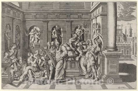 Art Print Giulio Bonasone The Birth Of Saint John The Baptist