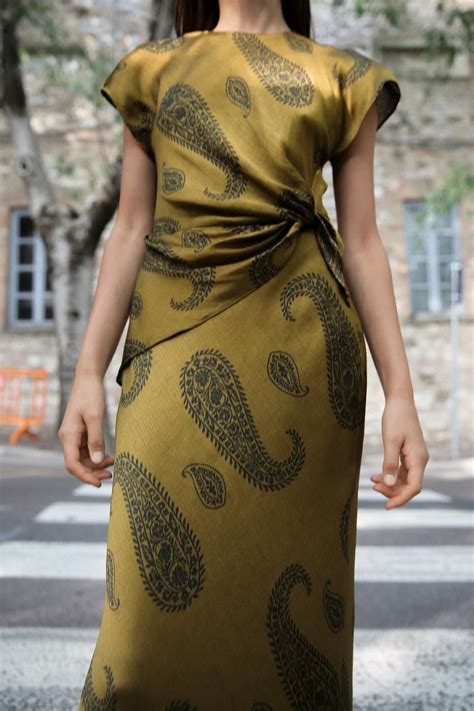 Printed Satin Effect Midi Dress Multicolored Zara United States