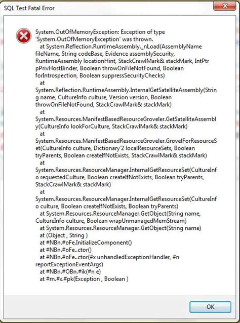 Sql Test Fatal Error While Inserting Some Codes