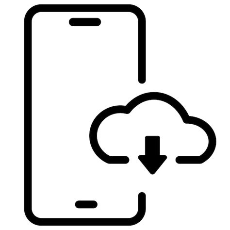 premium vector cloud upload button icon phone download vector illustration cloud storage symbol