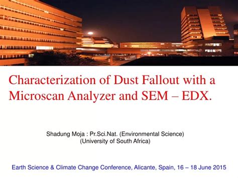 Ppt Characterization Of Dust Fallout With A Microscan Analyzer And
