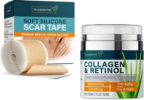 Collagen And Retinol Cream And Silicone Scar Tape Anti Aging