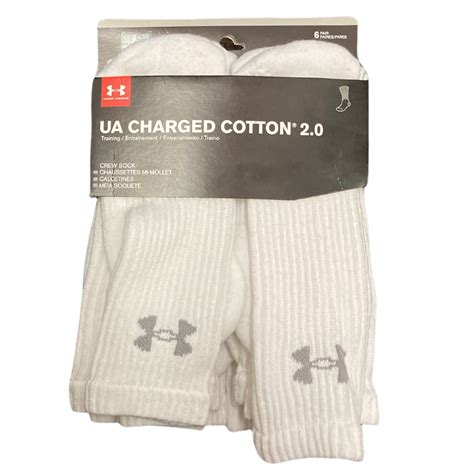 Under Armour Mens Cotton Crew Socks Moisture Wicking Arch Support