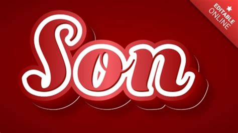 Son Text Effect Generator