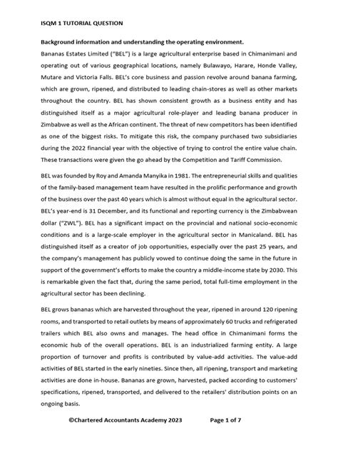 Isqm 1 Tutorial Pdf Audit Automation