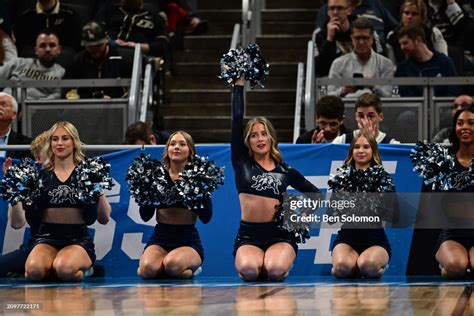 The Utah State Aggies Cheerleaders Cheer During The First Round Of