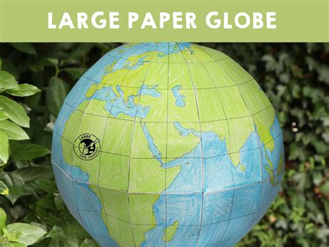 Large Paper Globe Diy Craft 3d Geography Project Pdf Pattern Etsy