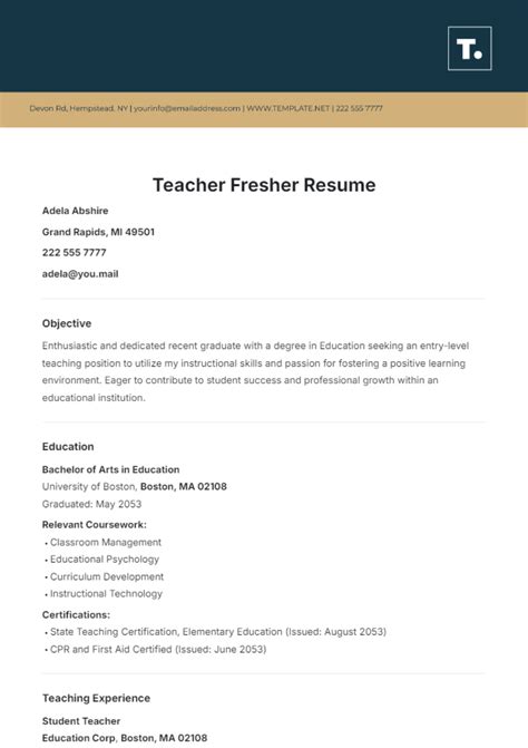 Free Bca Fresher Resume Template To Edit Online