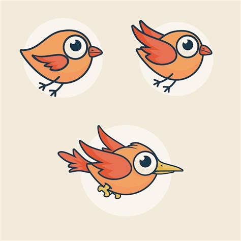 Premium Vector Fluppy Bird Cute Mascot Vector