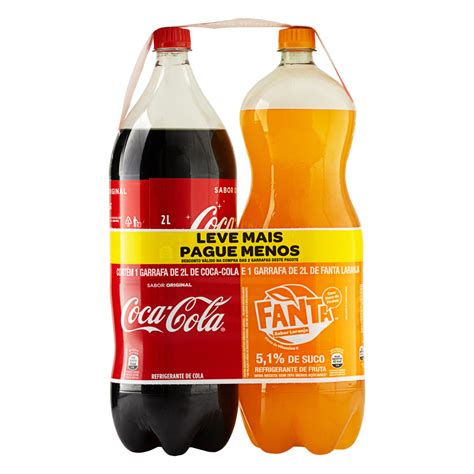 Kit Coca Cola E Fanta Laranja 2l Supermercado Bom Demais
