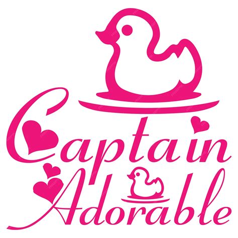 Premium Vector A Pink And White Logo For Captain In Adorable