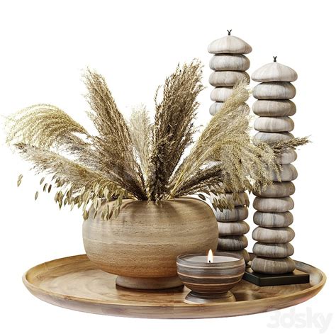 Bouquet Of Dry Grass In A Clay Vase All Pro Land