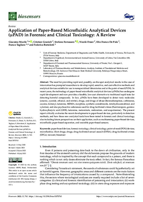 Pdf Application Of Paper Based Microfluidic Analytical Devices µpad