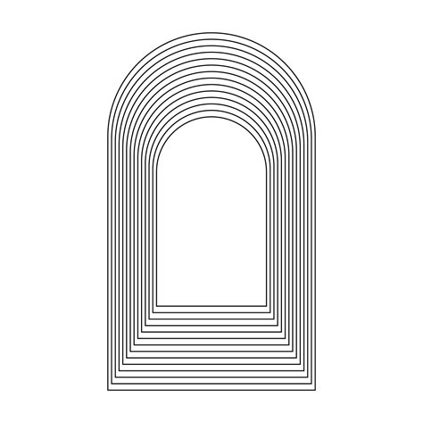 Geometric Fractal Arch Shape 20484311 Vector Art At Vecteezy