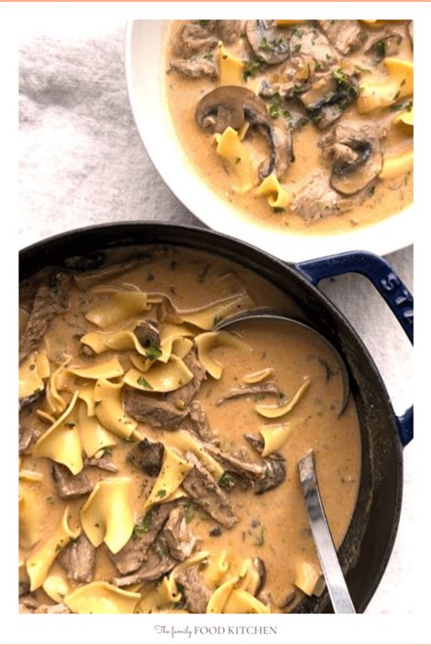 Beef Stroganoff Soup With Mushrooms