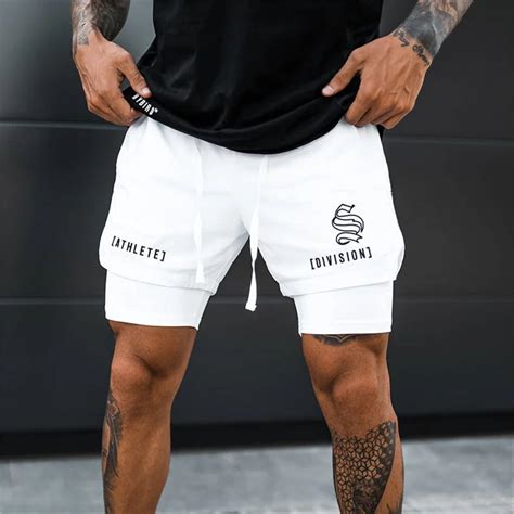 In 더블 데크 운동복 남성용 빠른 건조 해변 조깅 반바지 여름 통기성 AliExpress