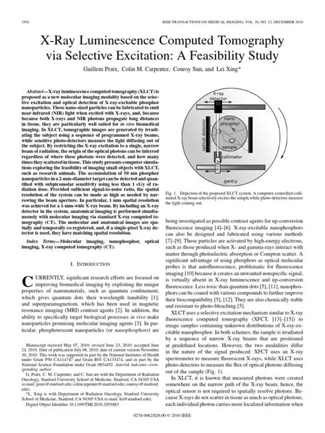 2010x ray luminescence computed tomography via selective excitation a