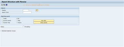 S AHR SAP Tcode Report Structure With Persons