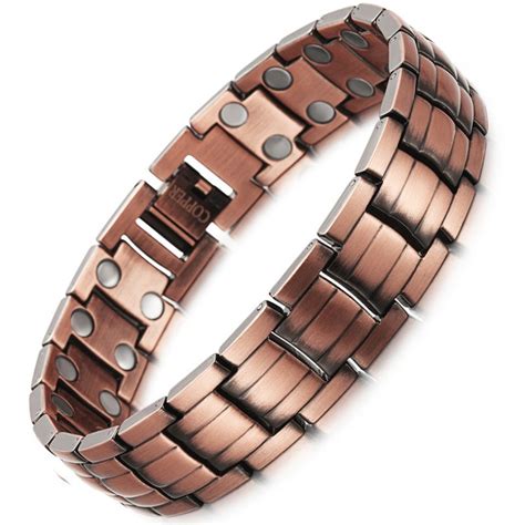 Mens Pure Copper Jewelry Magnetic Therapy Bangles Bracelet Copper