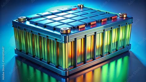 This 3d Render Illustrates A Lithium Ion Battery Pack Created For