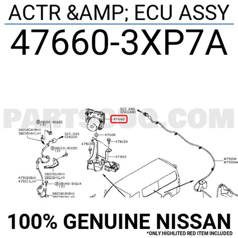 Actr And Ecu Assy 476603xp7a Nissan Parts Partsouq