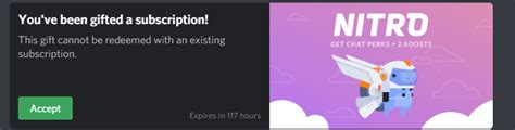 Can This Be A Fake Discord Nitro Ive Pressed On The Accept And Its
