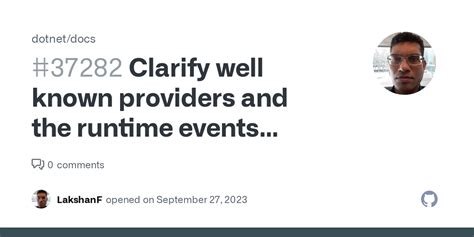 Clarify Well Known Providers And The Runtime Events Supported In Native Aot · Issue 37282