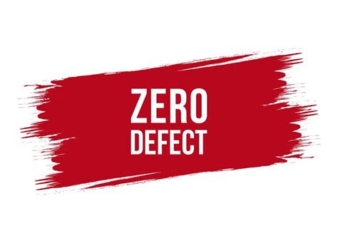 Premium Vector Brush Style Zero Defect Red Vector Banner Illustration