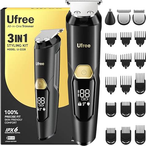 🧔‍♂️ מכונת גילוח רב שימושית לגבר Ufree 3 In 1 Beard Trimmer Kit דילז
