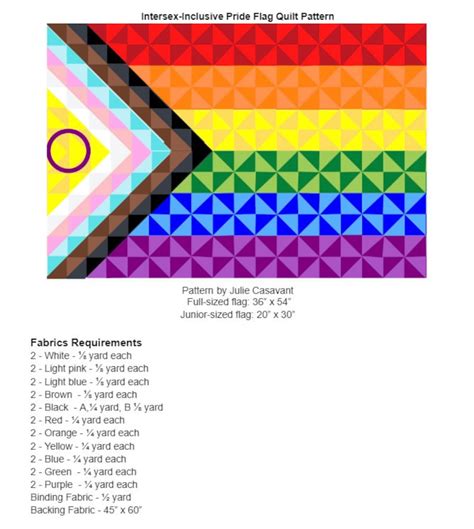 Intersex Inclusive Pride Flag Quilt Pattern Etsy