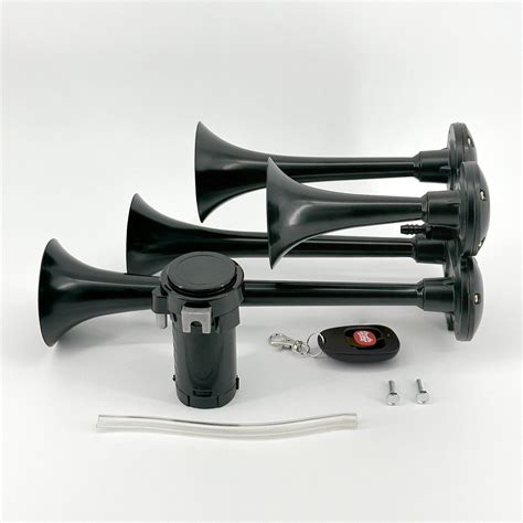 Diy Drill Train Horn Kit With 4 Trumpets For Dewalt Or Other Brushless