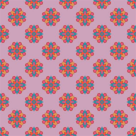 Premium Vector Ornamental Round Floral Background Seamless Pattern