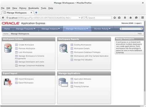 create an apex workspace